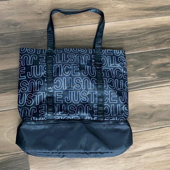 Justice | Accessories | Justice Logo Tote Bag | Poshmark